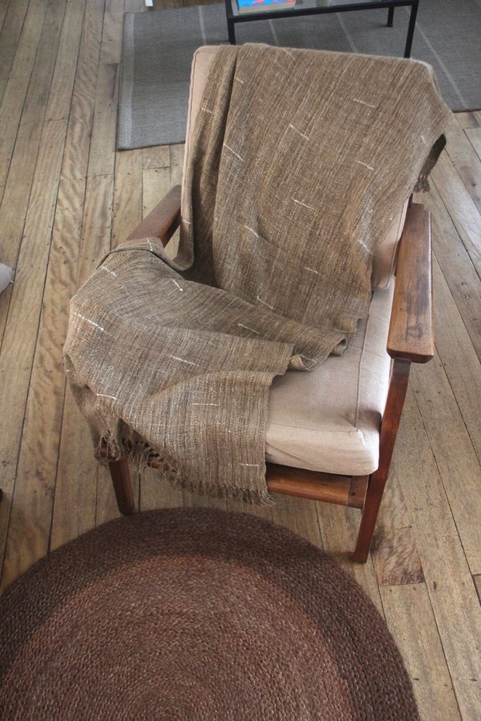 Raw silk throw - Mada Collective